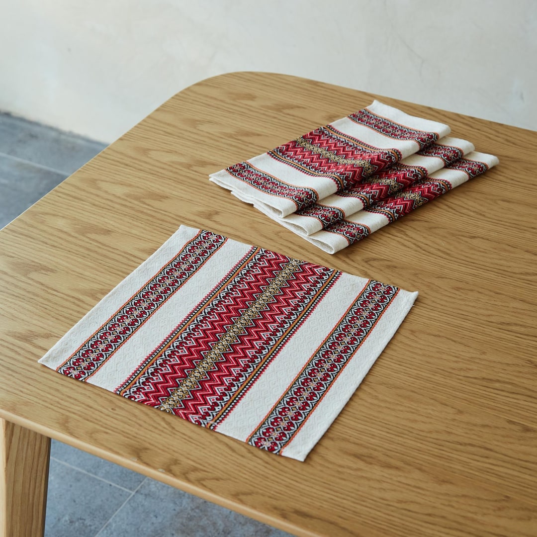 Ukrainian Embroidered Napkins Folk Art | Slavic Home Decor | Ethnic ...