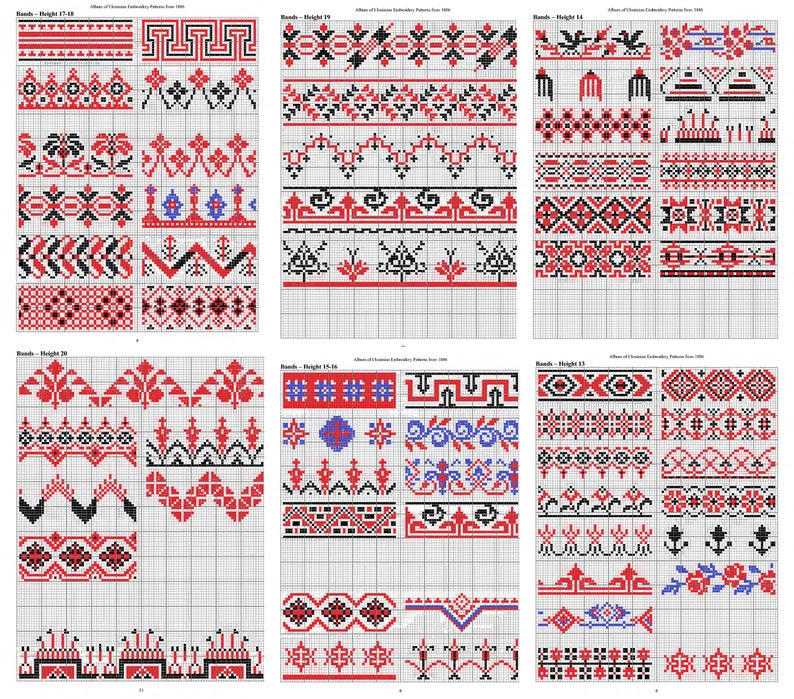 Ukrainian Folk Art Vintage Ornament Cross Stitch Pattern - Etsy