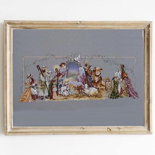 Nativity PDF . Counted Cross Stitch . Pattern . Chart . - Etsy