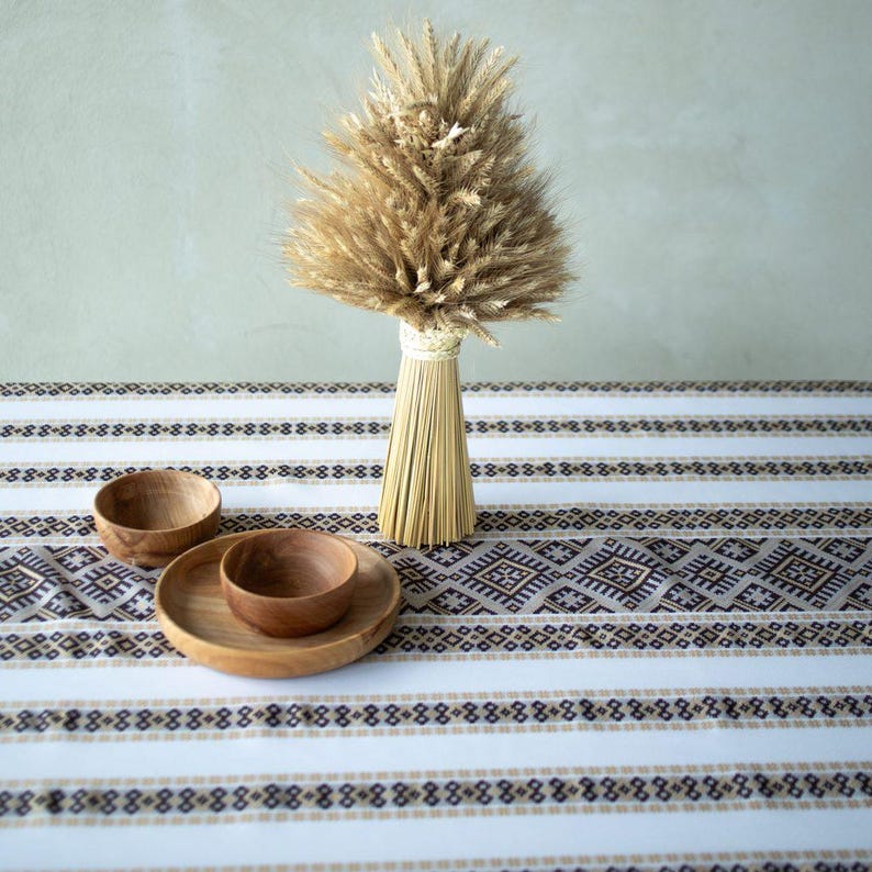 Embroidered Ukrainian Tablecloth – Traditional Rectangular Folk Table ...