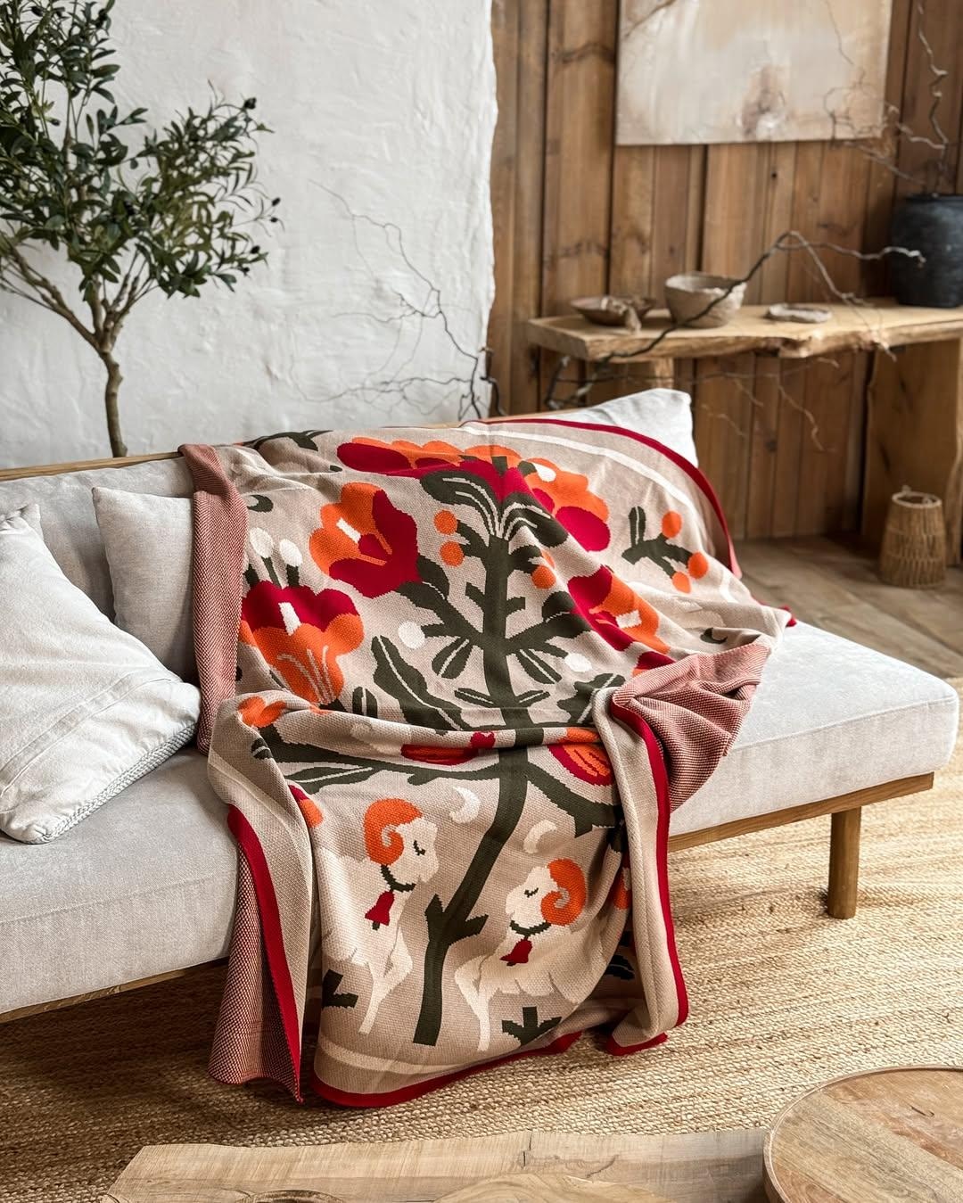 Ukrainian Hutsul Blanket – Tree of Life Throw – Made in Ukraine – Kilim ...