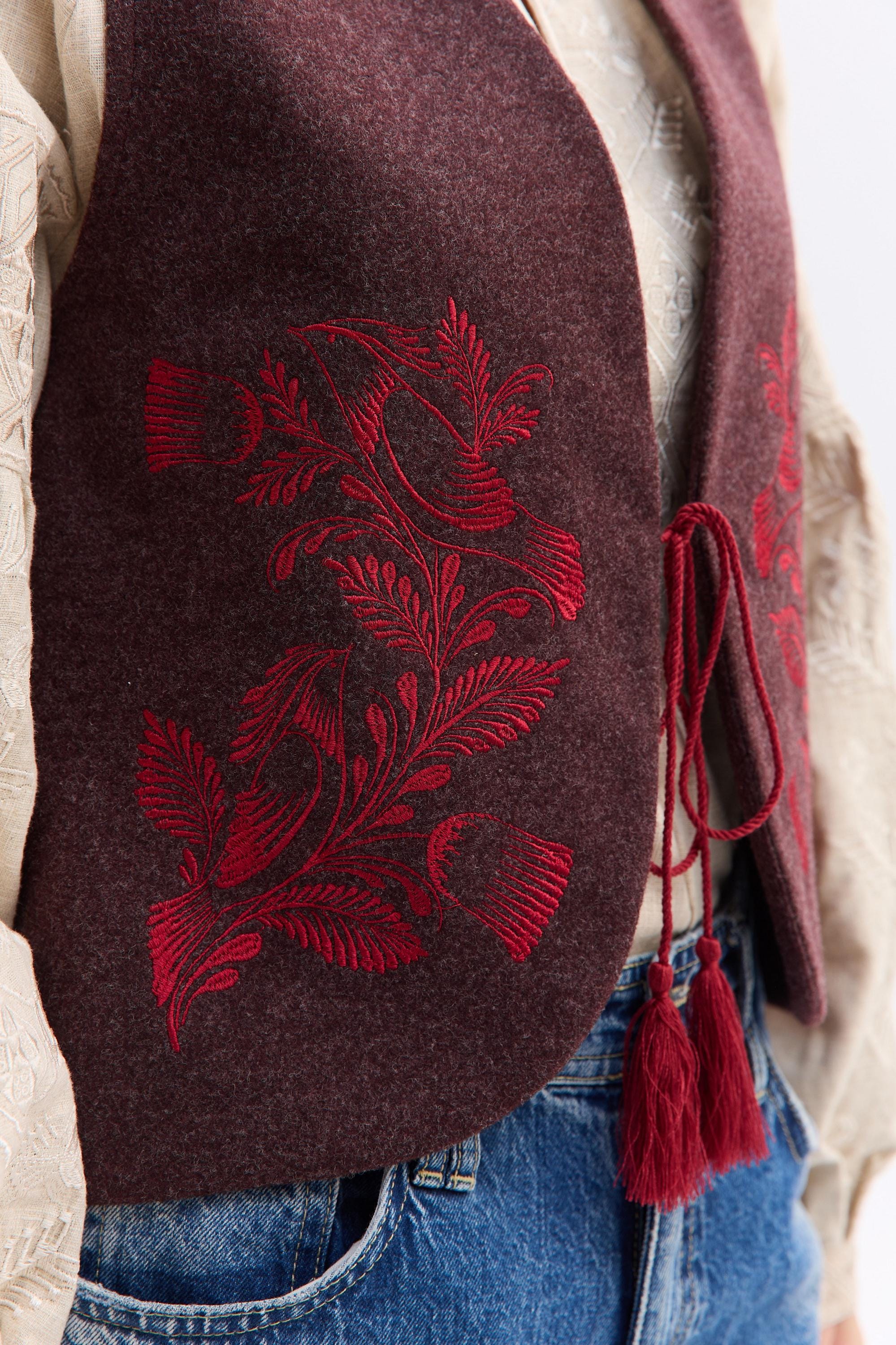 Ukrainian Embroidered Folk Vest – Traditional Waistcoat Made in Ukraine ...