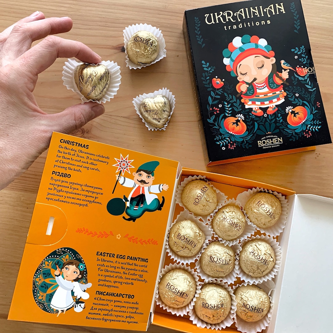 Roshen Ukranian Chocolate Sweets Candy Food Box | Ukrainian Gifts ...