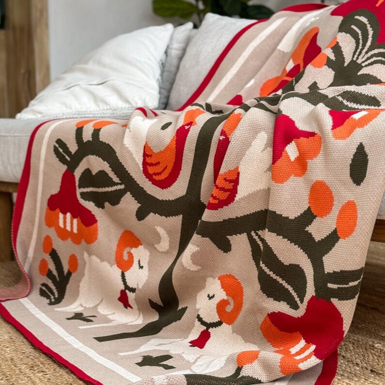Ukrainian Hutsul Blanket – Tree of Life Throw – Made in Ukraine – Kilim ...