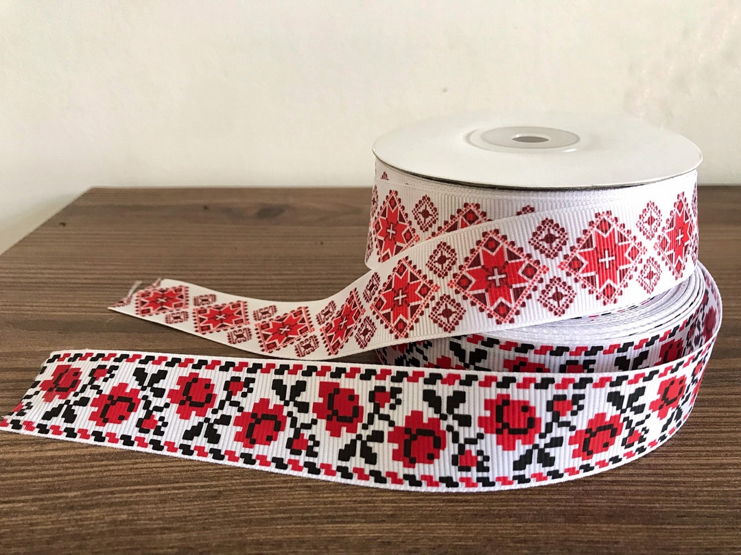 Ukrainian Ethnic Ornament Embroidery Ribbon Trim Fabric | Ruban Ukraine ...