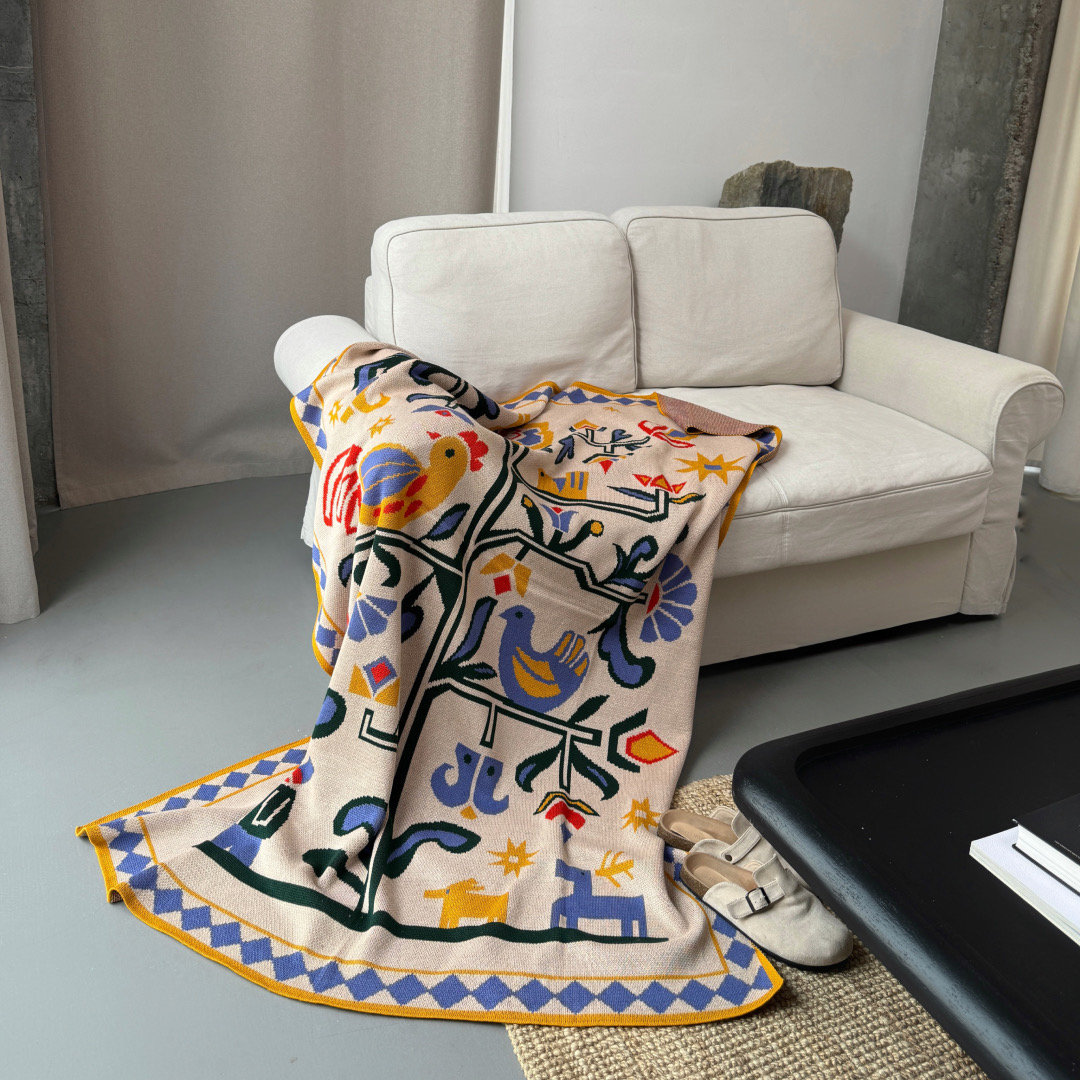 Ukrainian Christmas & Wedding Gift Blanket – Folk Art Tapestry Throw ...