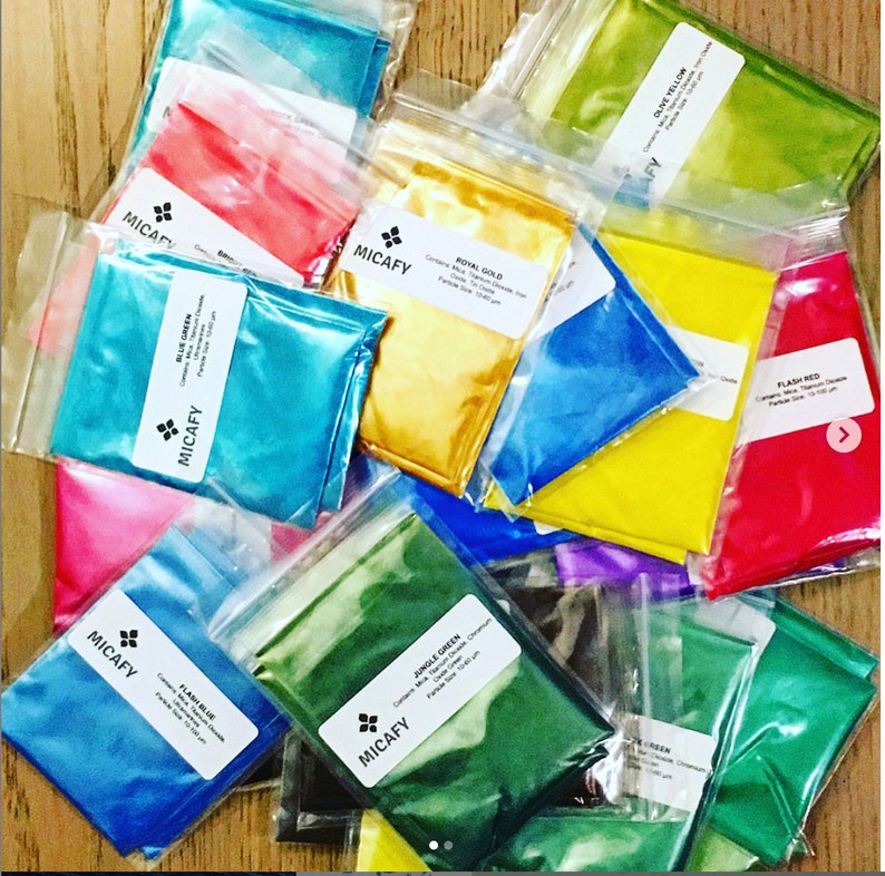 Synthetic Mica Sample Set Powdered Pigments - Etsy