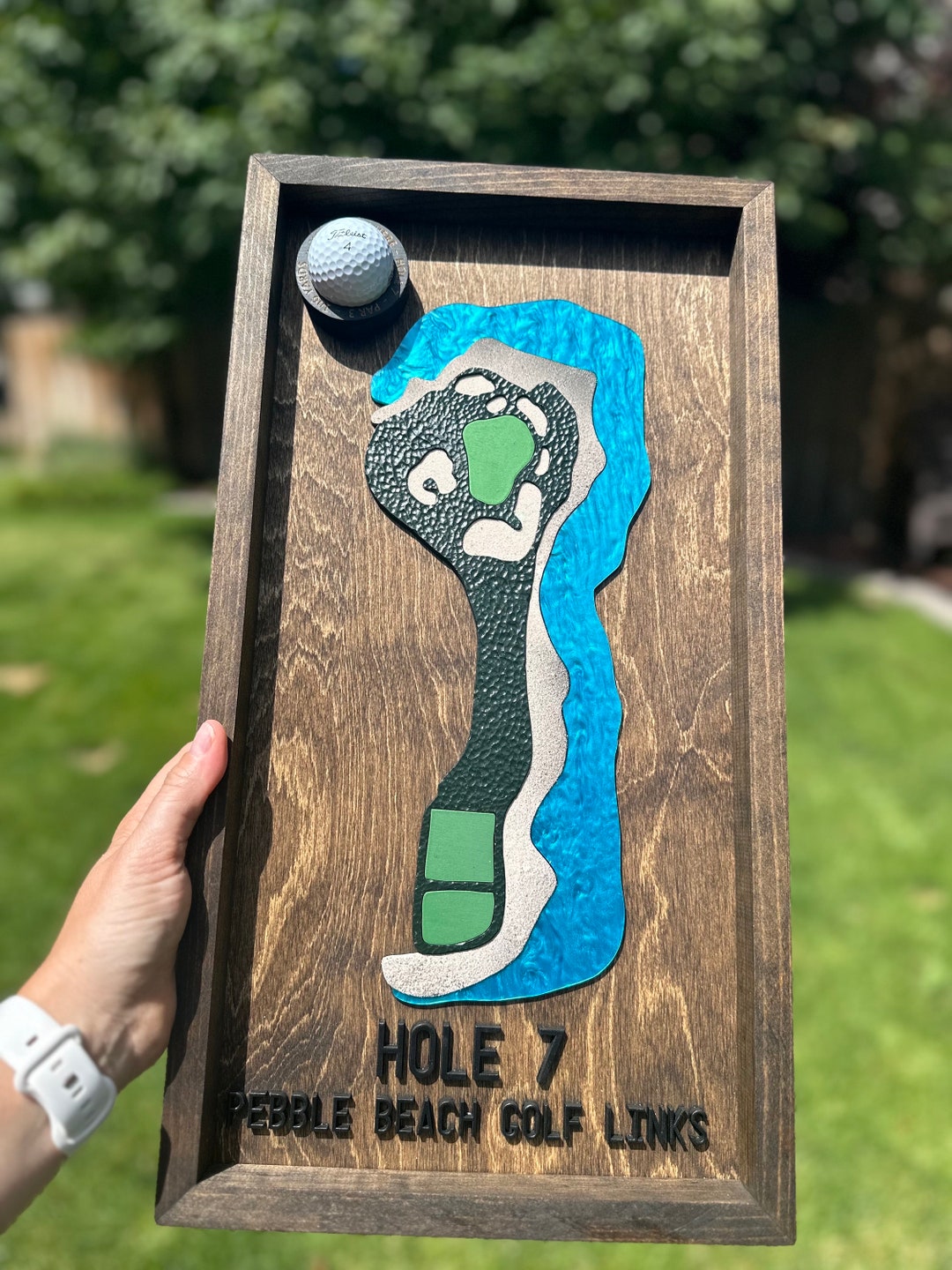 Hole in One Golf Course Sign - Custom Hole Sign - Hole in One Ball ...