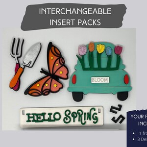 Hello Spring Themed Interchangeable Wagon/shelf Sitter Insert - Etsy