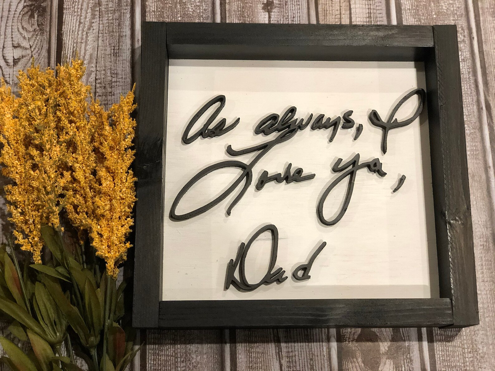 Custom Personalized Handwriting Sign 3D Wood Handwriting | Etsy