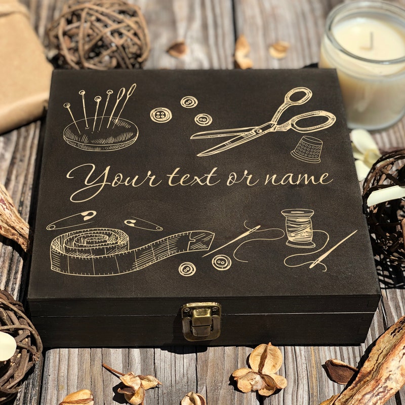 Engraved Sewing Machine Box - Etsy