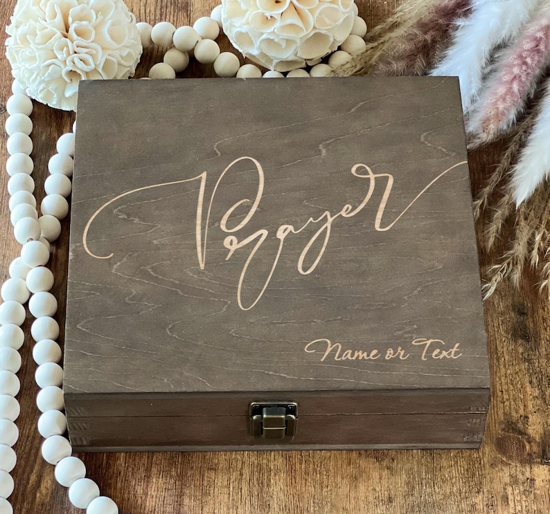 Prayer Baptism Personalized Box Custom Name Box Memory Box - Etsy