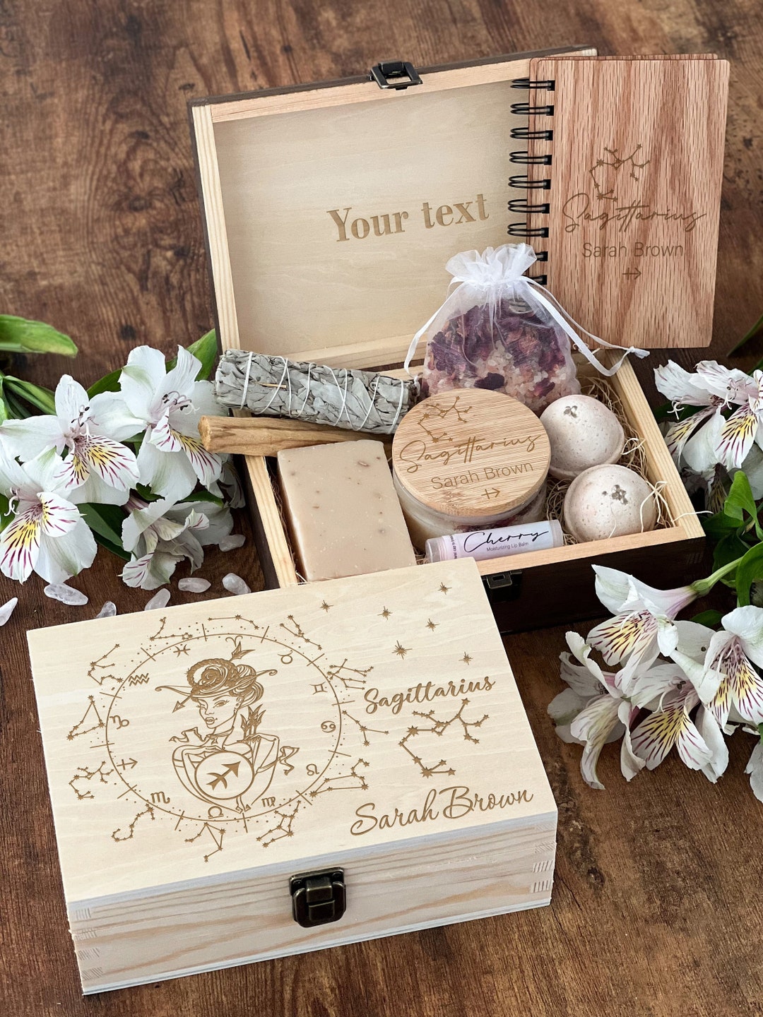 Sagittarius Zodiac Box, Personalized Box, Astrology Gifts, Custom Box ...