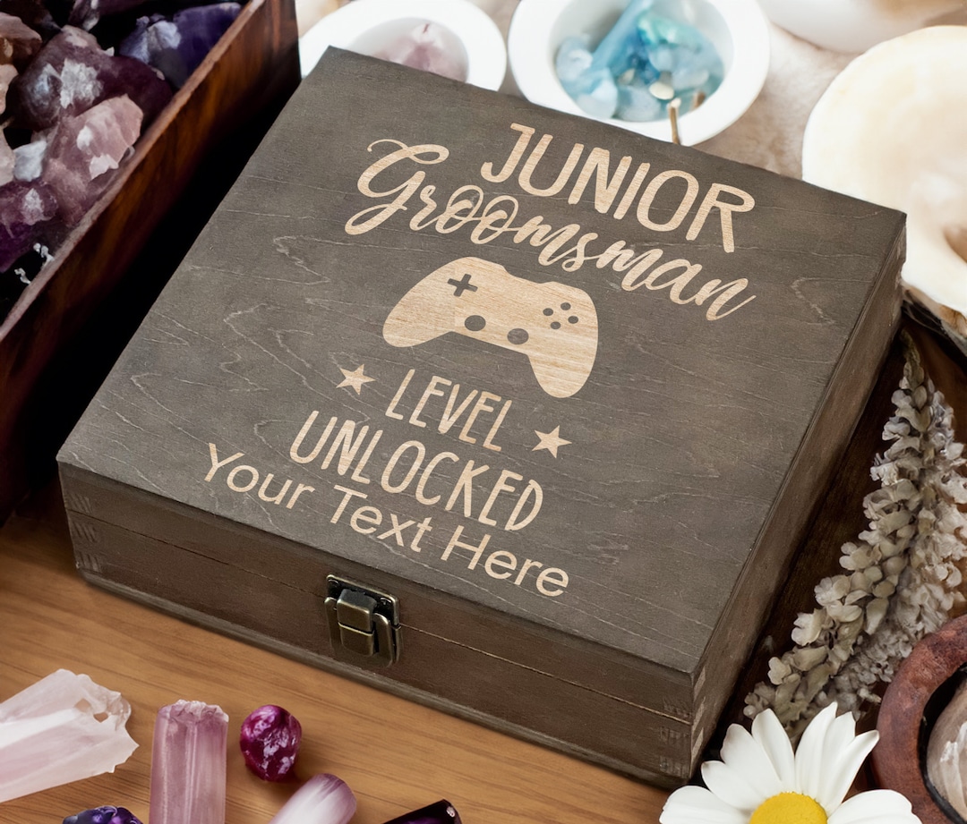 Personalized Junior Groomsman Engraved Keepsake Box – Gamer Wedding ...