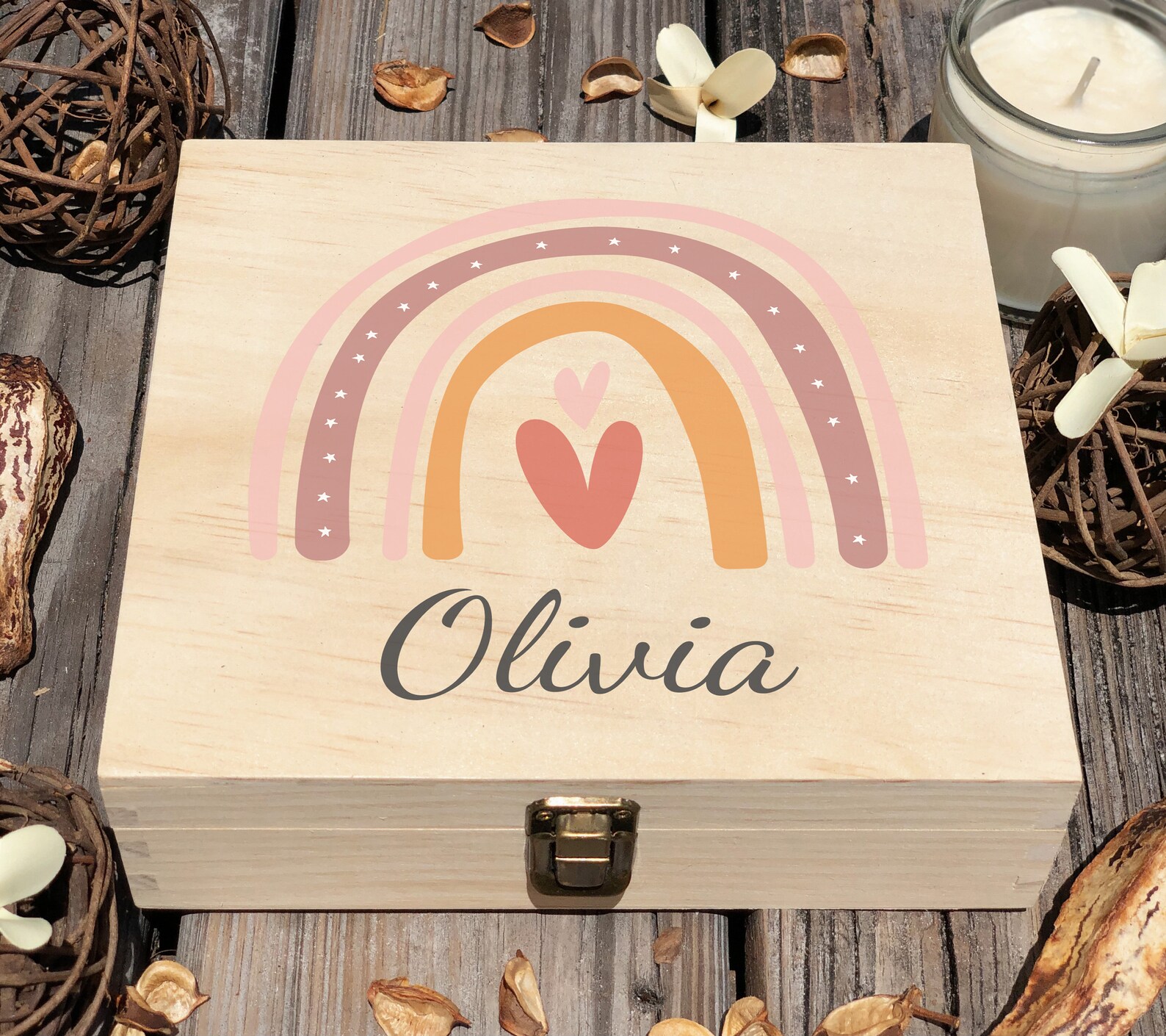 Christmas Gifts Rainbow Box Personalised Box Rainbow Baby - Etsy