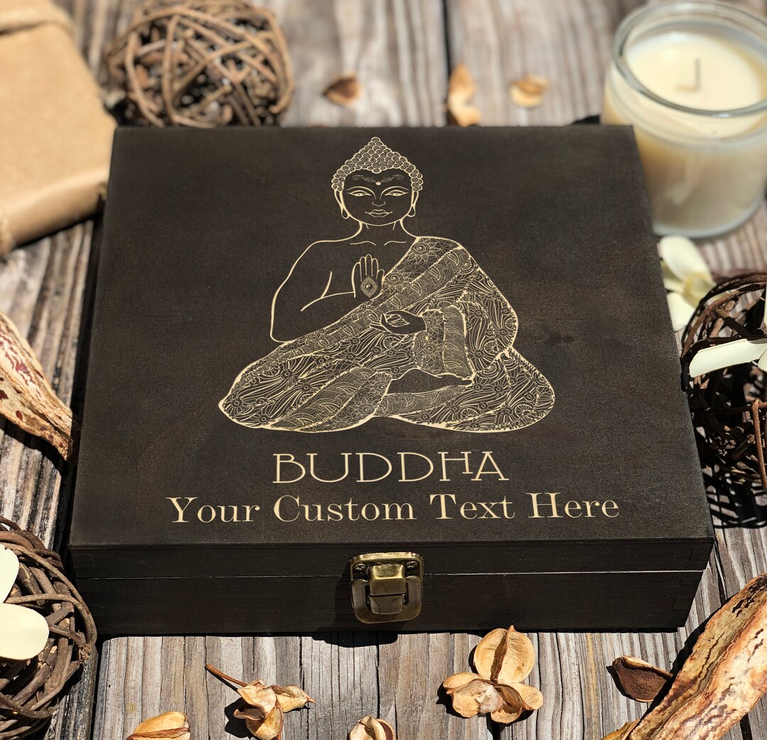 Personalized Buddha Wooden Keepsake Box: Custom Engraved Memory Box - Etsy
