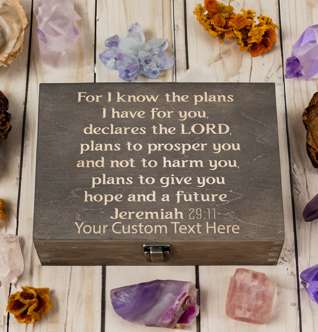 Custom Engraved Keepsake Box Jeremiah 29:11 - Etsy
