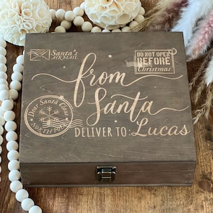 Engraved Wooden Christmas Box From Santa: Personalized Keepsake - Etsy