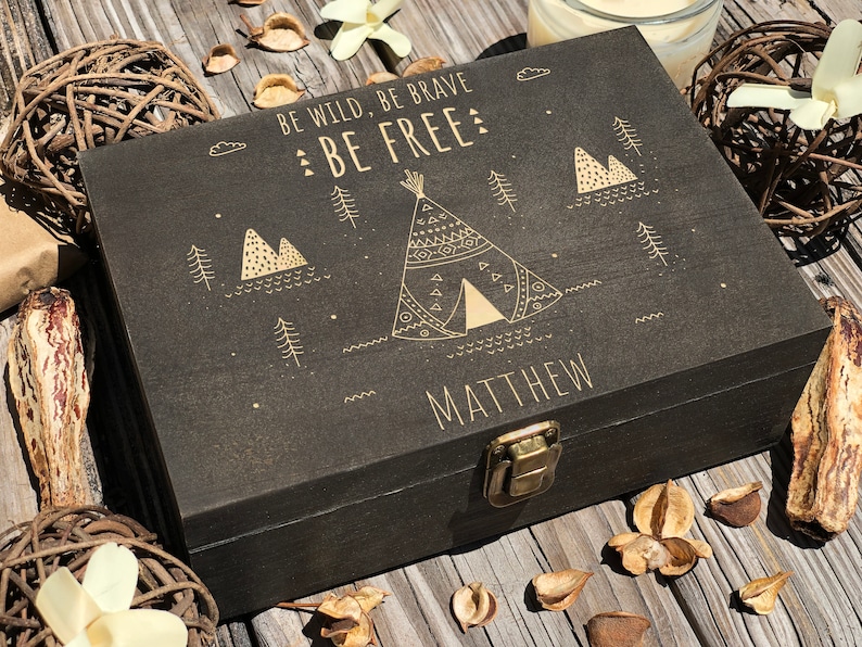 Personalized Kids Box Memory Box for Kids Wooden Box Baby - Etsy