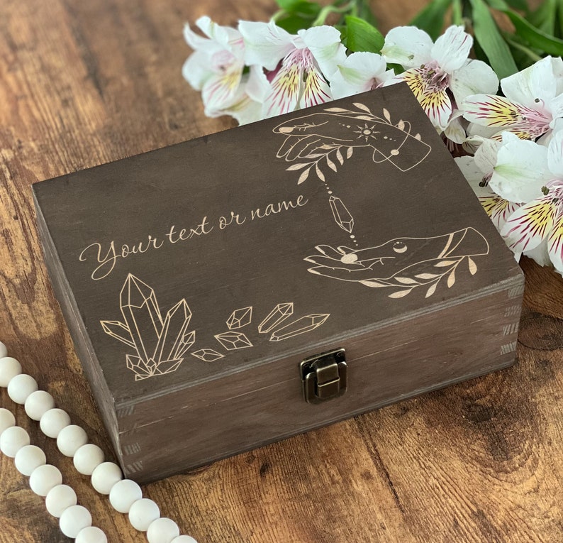 Crystal Box Personalized Box Crystal Mystery Box Stash Box - Etsy
