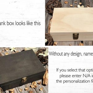 Custom Engraved Shark Wooden Box - Personalizable Text, Perfect ...