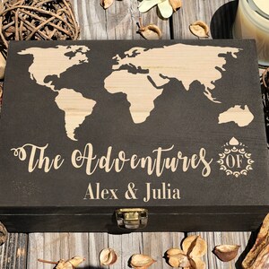 Keepsake Box Adventure World Map Box Travel Decorative - Etsy