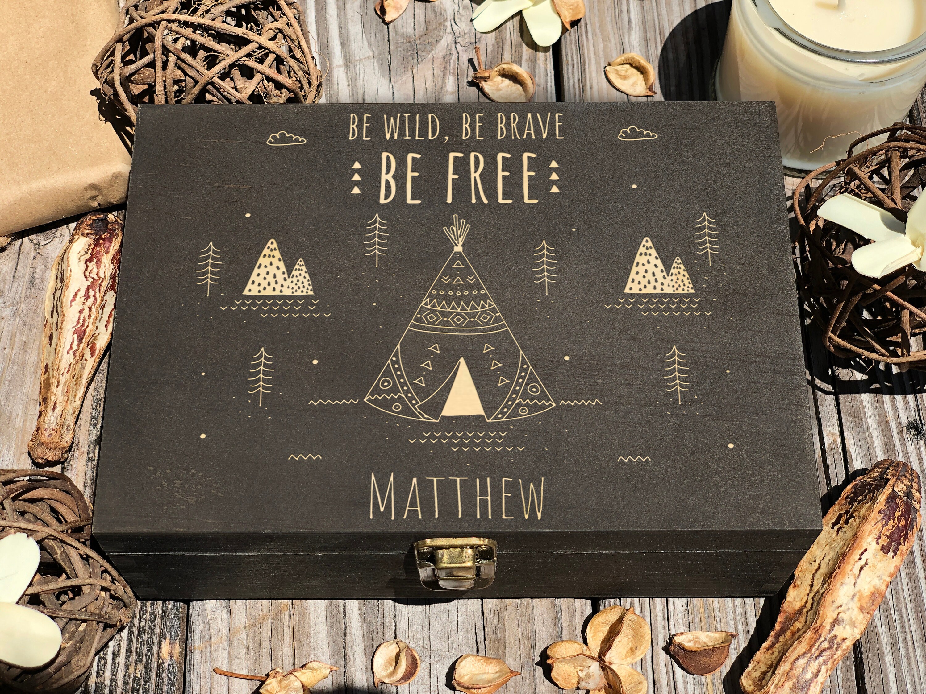 Personalized Kids Box Memory Box for Kids Wooden Box Baby | Etsy