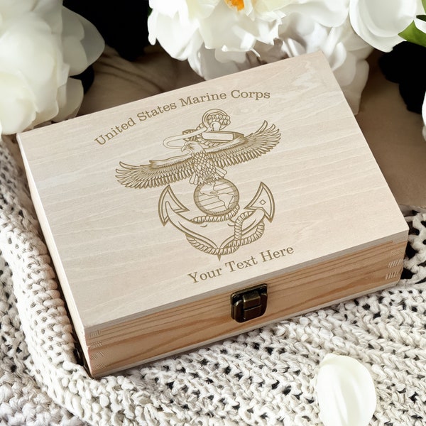 Marine Corps Wooden Box - Etsy