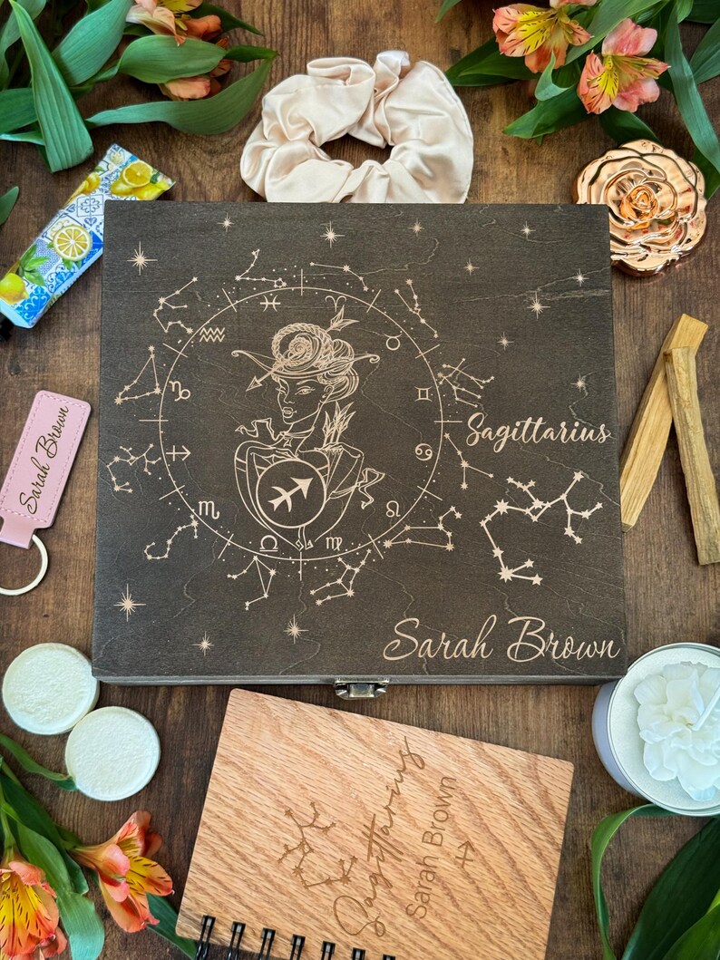 Personalized Sagittarius Zodiac Gift Box: Astrology Keepsake Set - Etsy