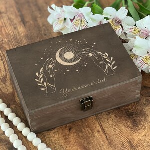 Sun and Moon Box, Crystal Box, Personalized Box, Crystal Mystery Box ...