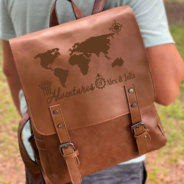 World Map Backpack - Etsy