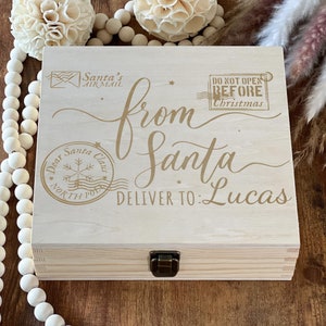 Engraved Wooden Christmas Box From Santa: Personalized Keepsake - Etsy