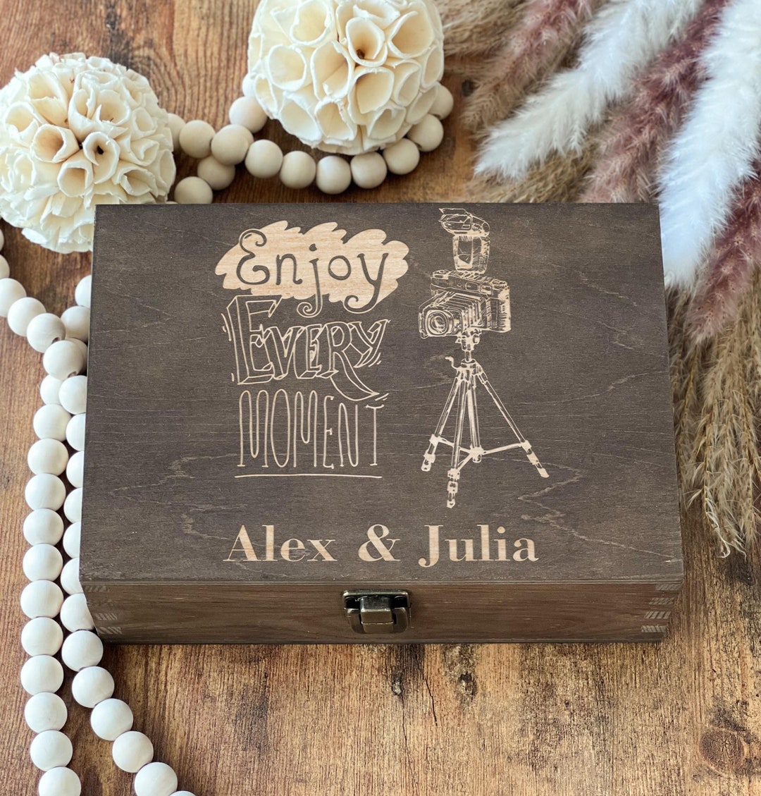 Personalized Wooden Keepsake Box: Photographer Gift, Custom Memory Box ...