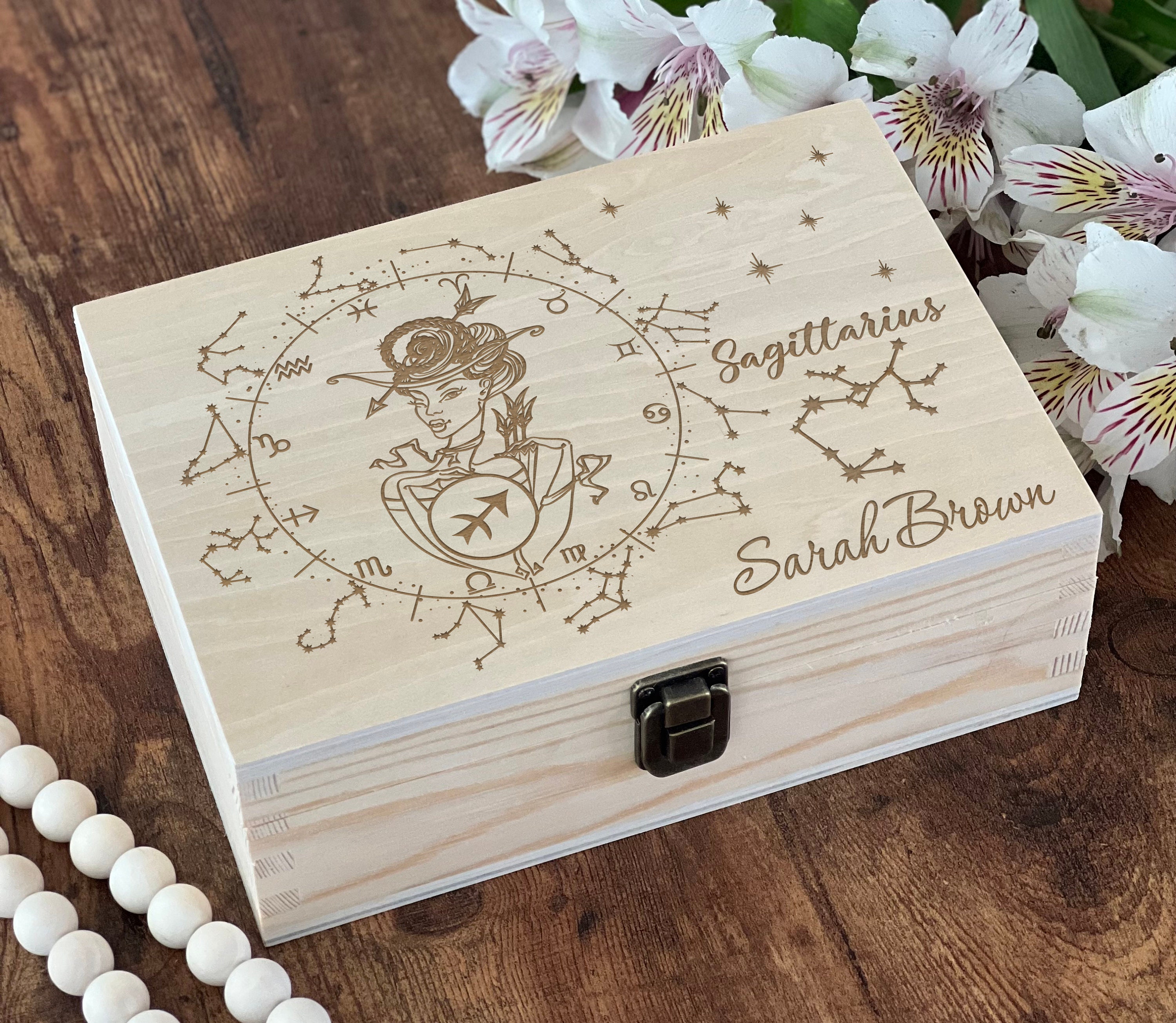 Personalized Sagittarius Zodiac Gift Box: Astrology Keepsake Set - Etsy