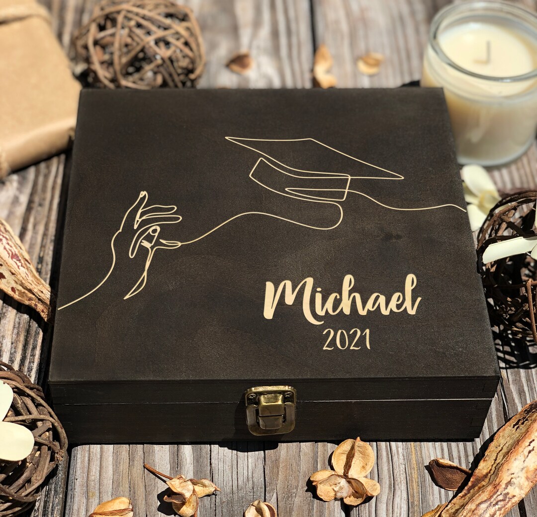 Memory Box Personalized Graduation Gift - Custom Engraved Keepsake for ...