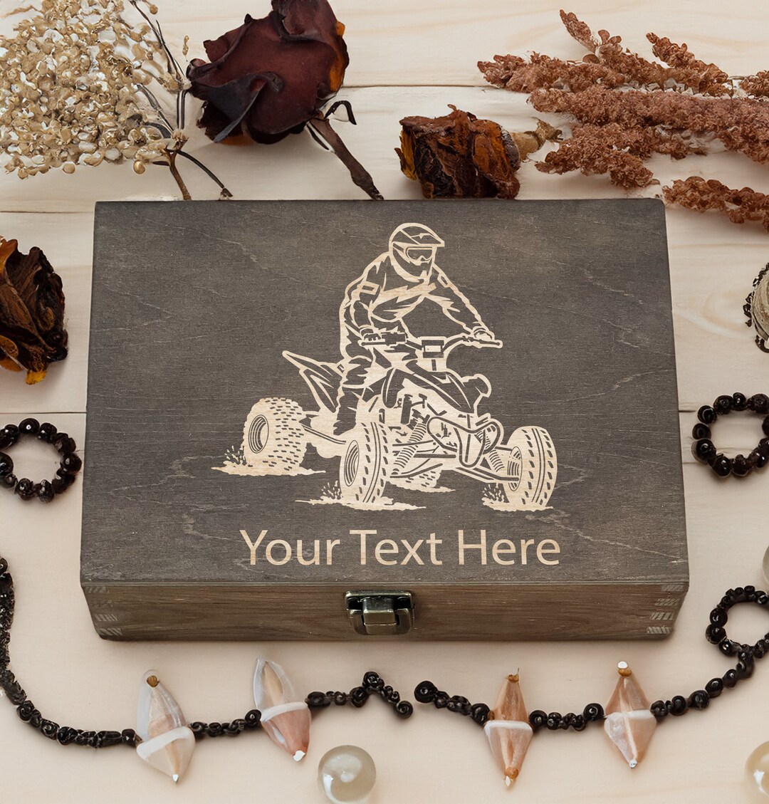 Engraved ATV Rider Wooden Box – Personalized Keepsake - Etsy