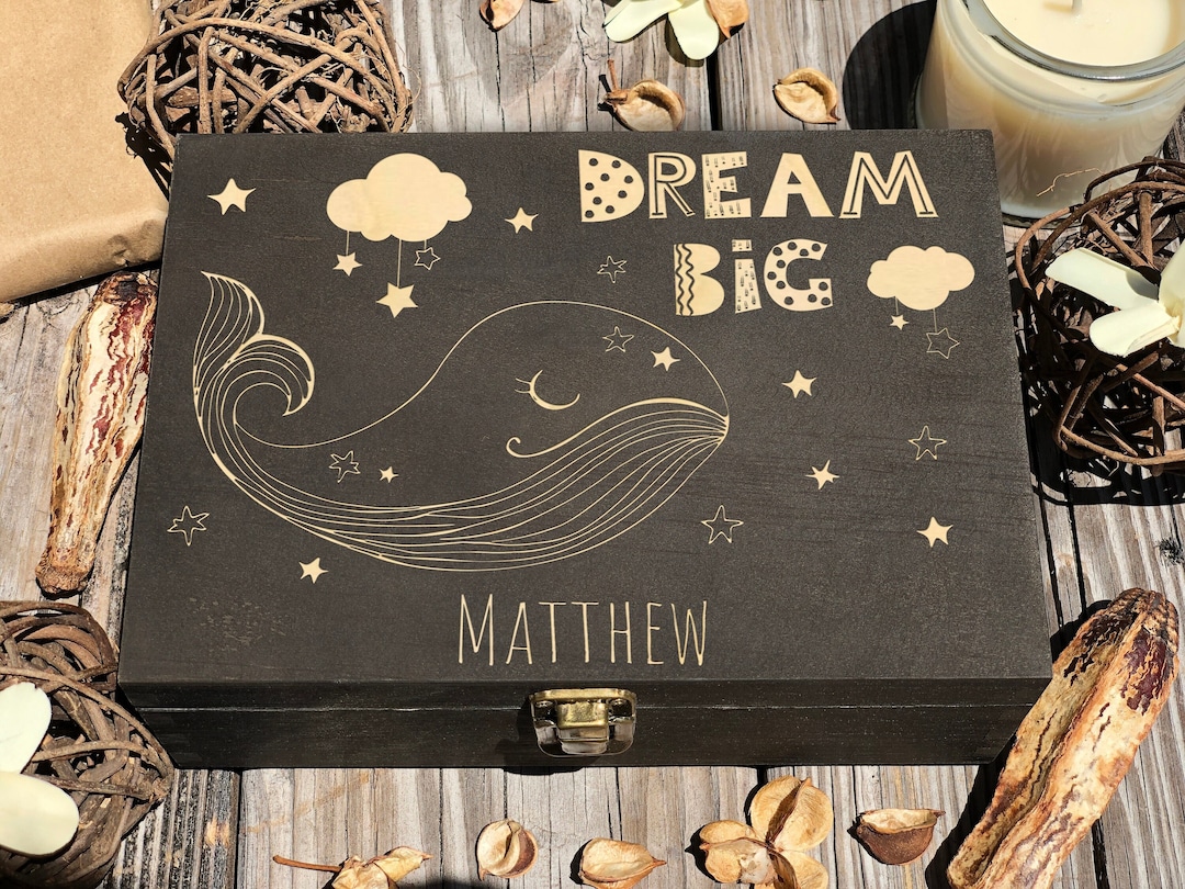 Dream Big Box, Personalized Kids Box, Memory Box for Kids, Wooden Box ...