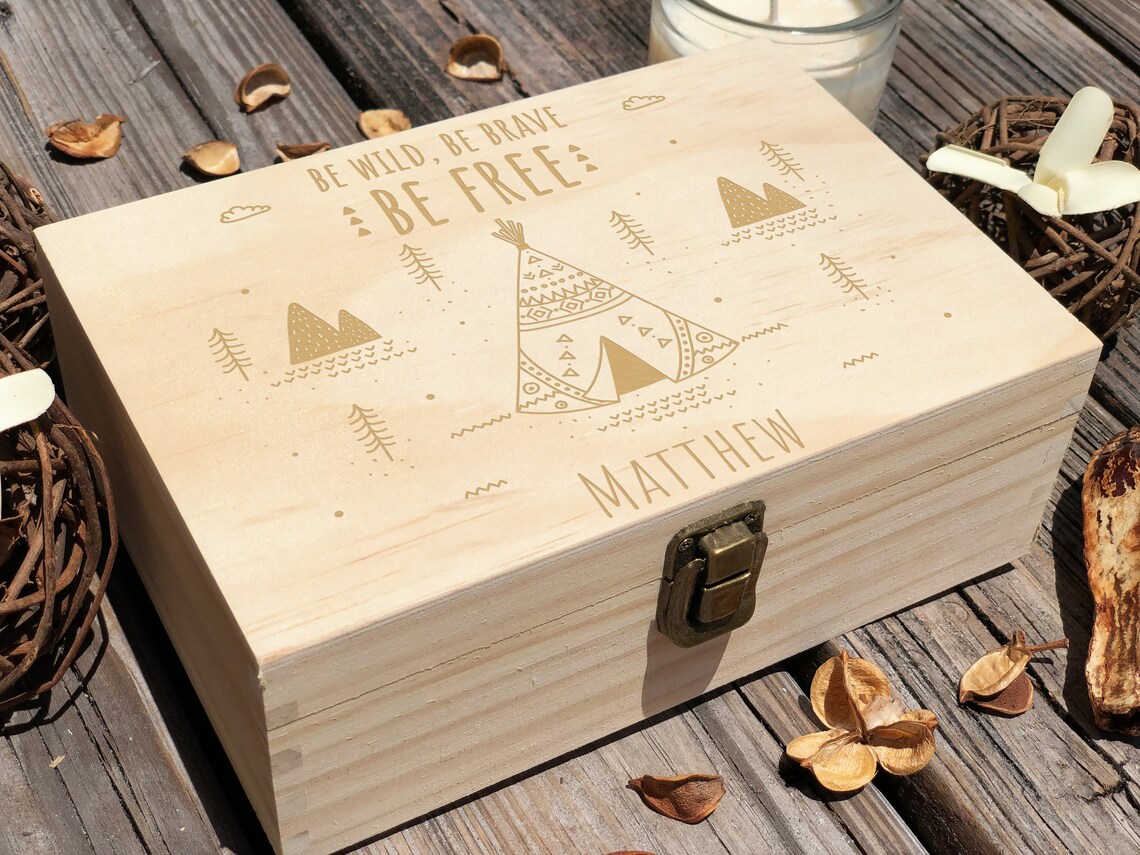 Personalized Kids Box Memory Box for Kids Wooden Box Baby | Etsy