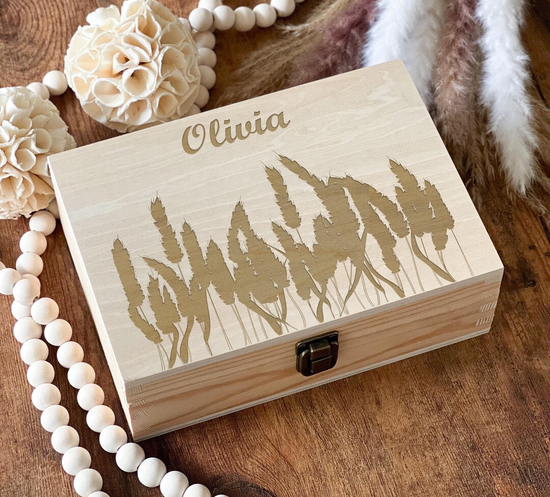 Wooden Box, Custom Name Box, Personalized Box, Keepsake Box, Friend ...