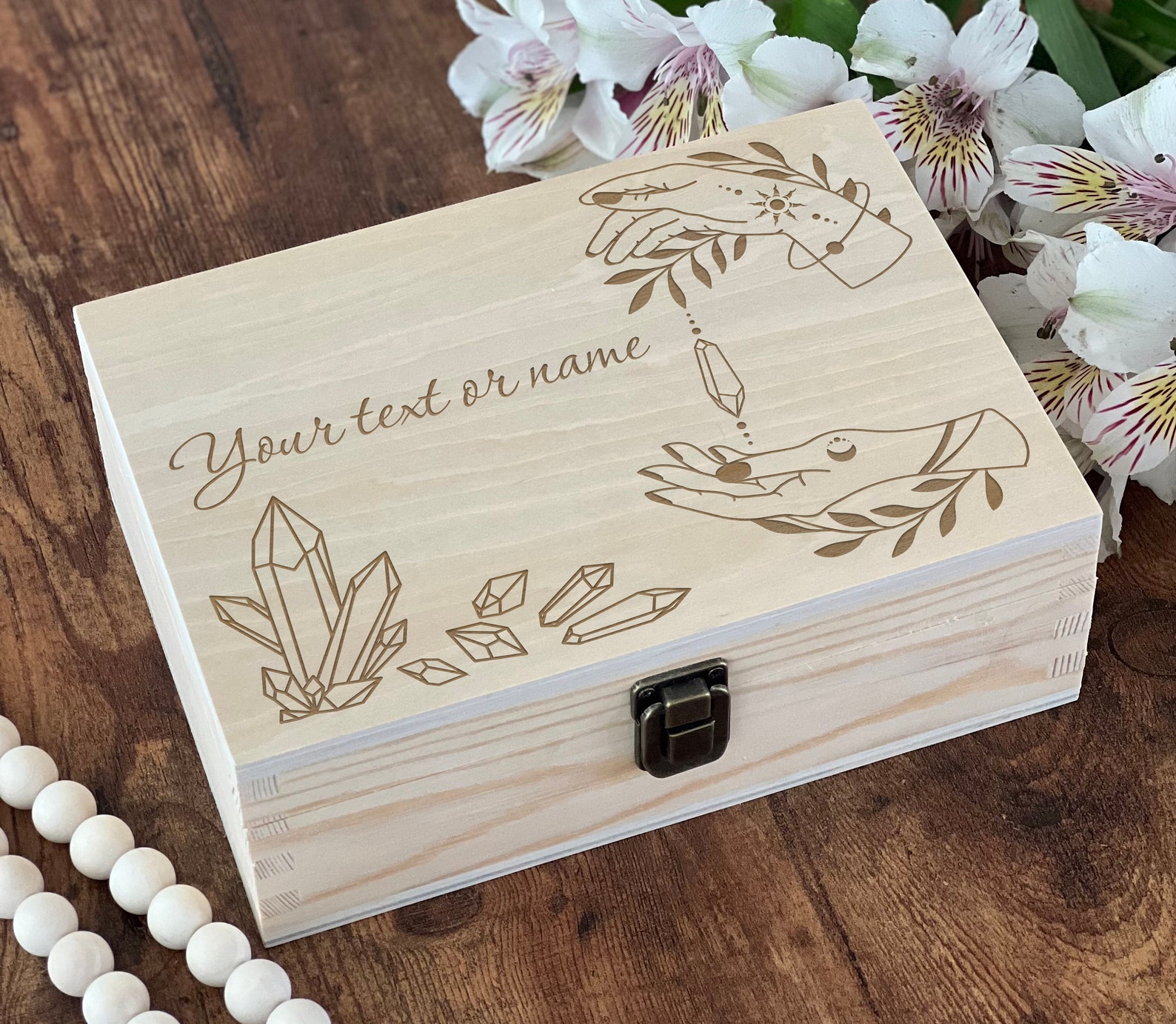 Crystal Box Personalized Box Crystal Mystery Box Stash Box - Etsy