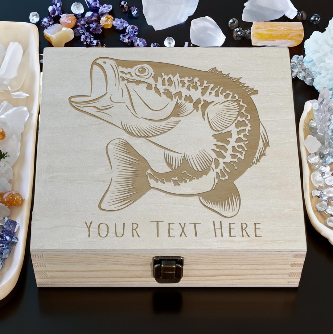 Engraved Fishing Keepsake Box: Personalized Angler Gift - Etsy