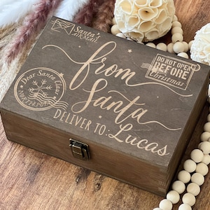 Engraved Wooden Christmas Box From Santa: Personalized Keepsake - Etsy