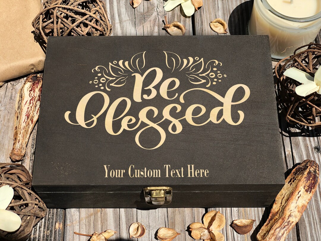 Be Blessed Box, Wooden Box, Keepsake Box, Memory Box, Custom Box, Photo ...