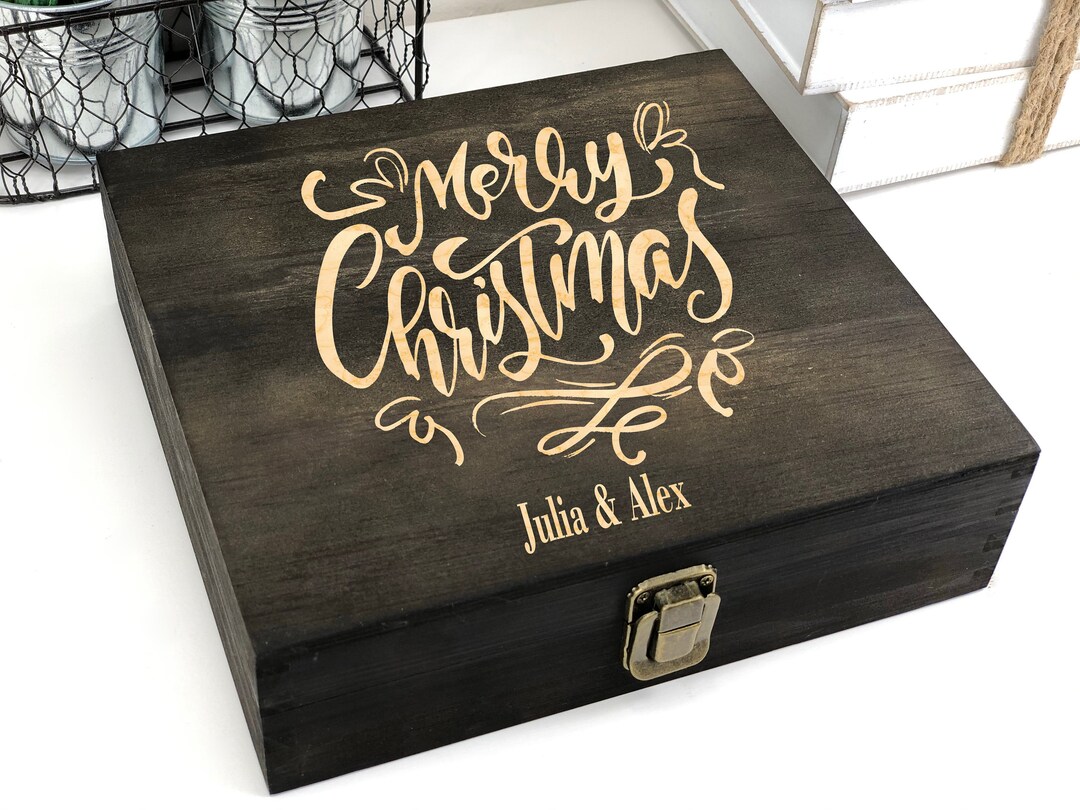 Personalized Wooden Christmas Box: Engraved Xmas Eve Gift - Etsy