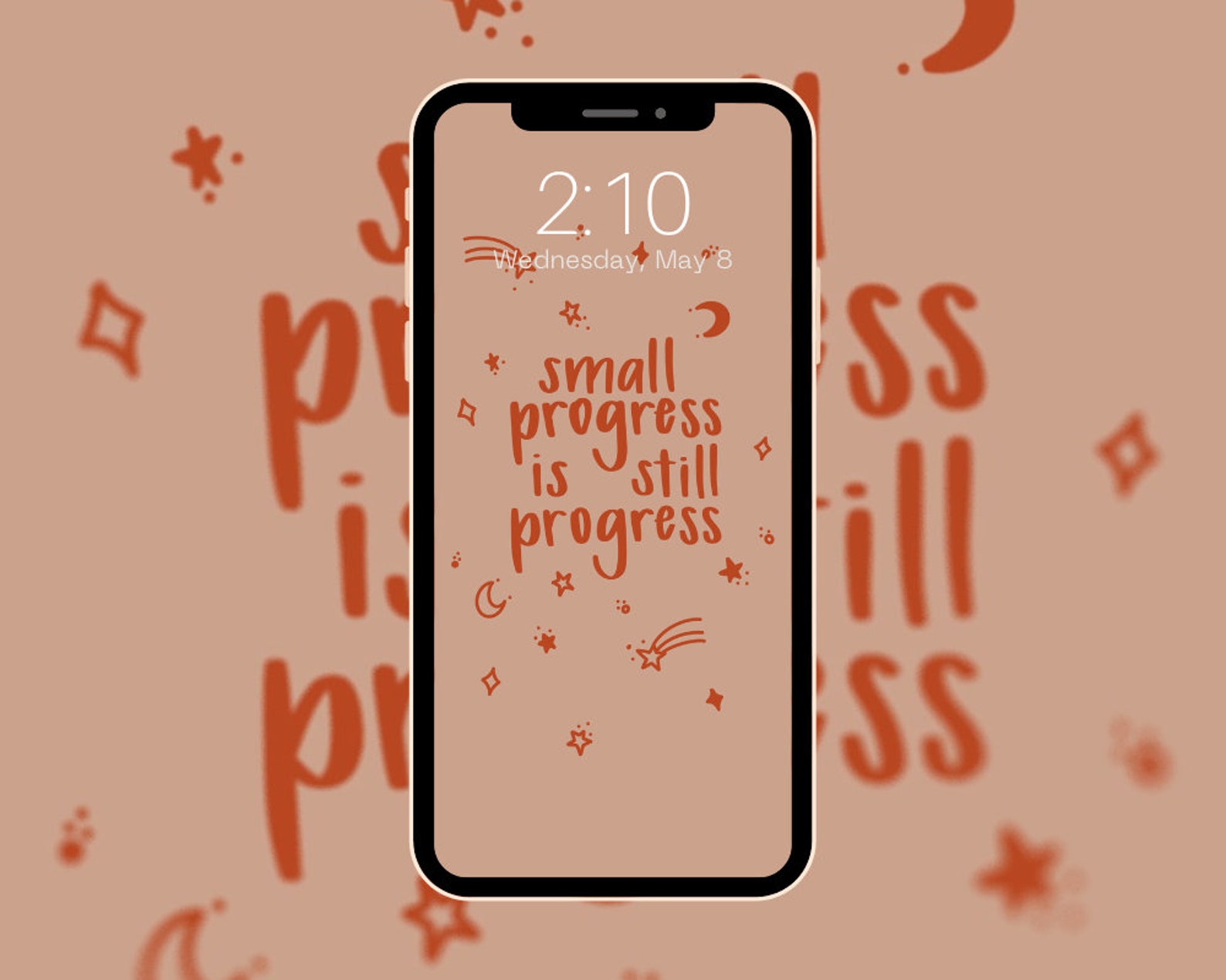 Small Progress is Still Progress Inspirational iPhone Wallpaper, Cell ...