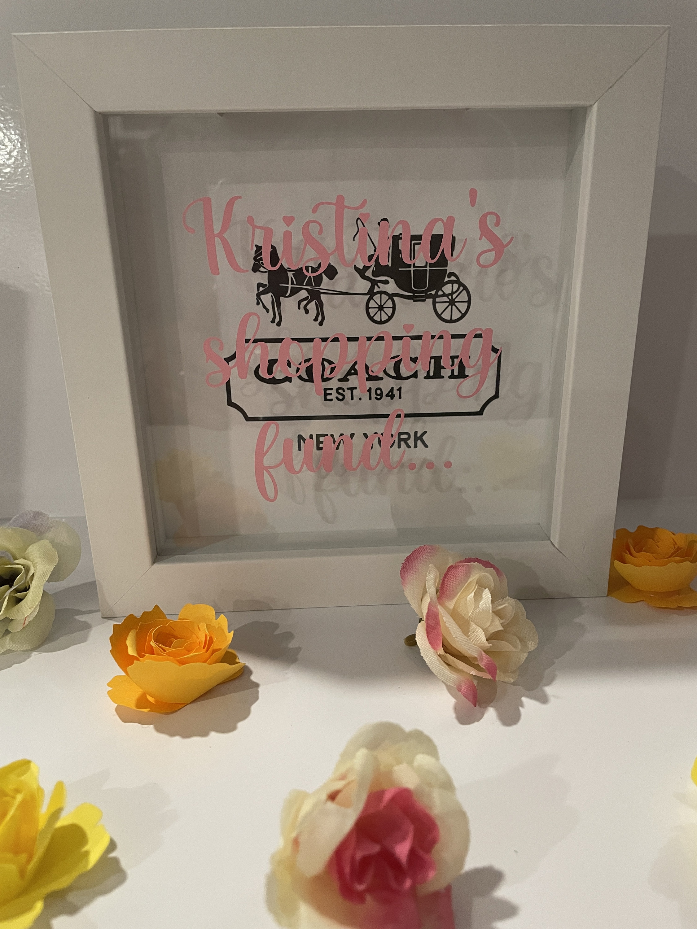 Personalised Money Box Frame / Money Saving Frame / Money Frame / Money ...