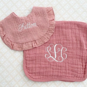 Personalized Baby Girl Bibembroidered Baby Bibmonogrammed Baby Girl ...