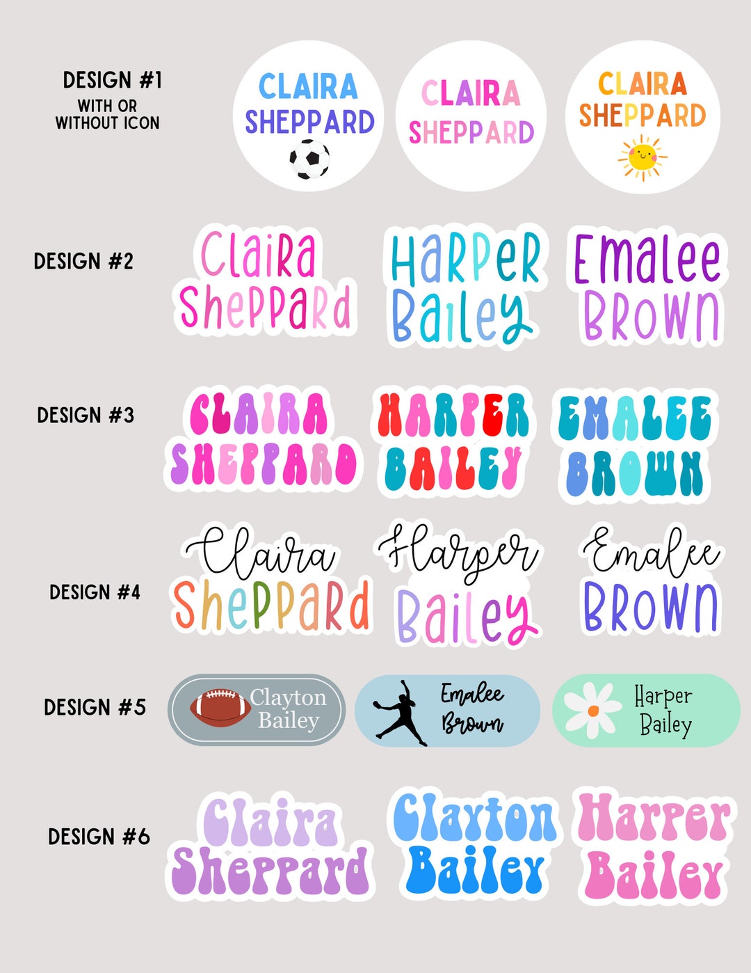 School Supply Labels Back to School Stickers Kids Labels - Etsy