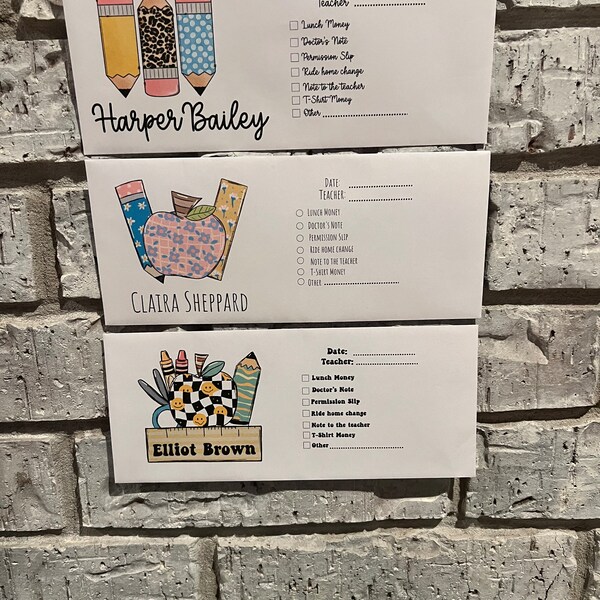 School Envelopes - Etsy