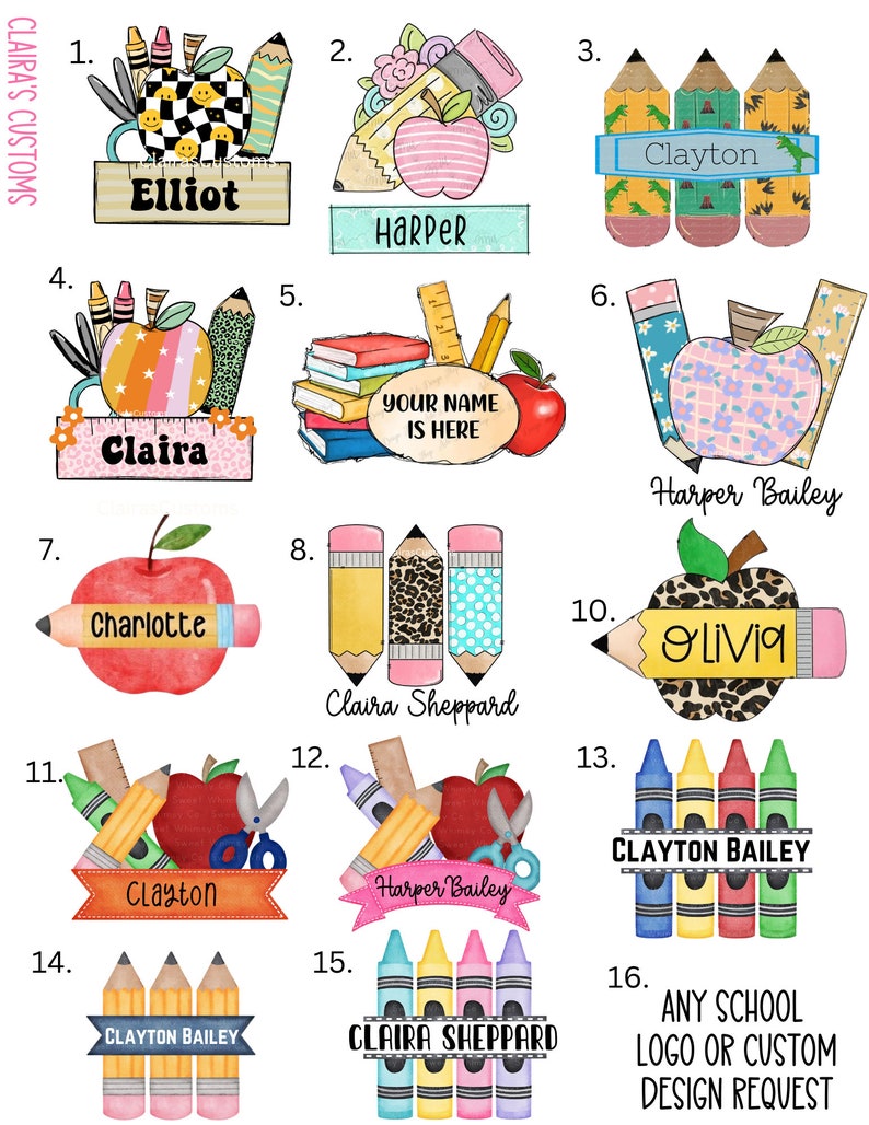 Personalized Printed School Envelopes Back to School Envelopes Kids ...